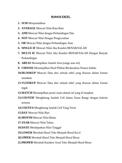 Rumus Excel Pdf