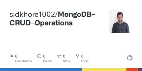 GitHub Sidkhore MongoDB CRUD Operations