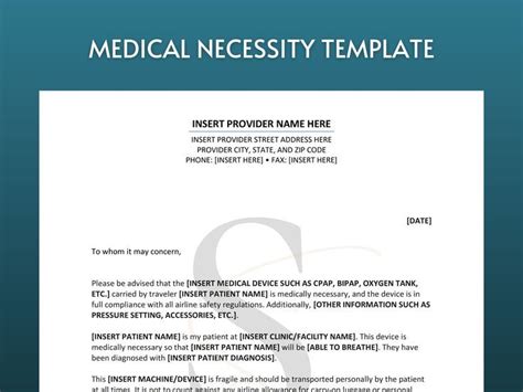 Letter Of Medical Necessity Template Sample Social Media Template