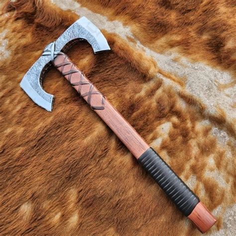Double Bit Rubber LARP Axe For Safe Fantasy Combat