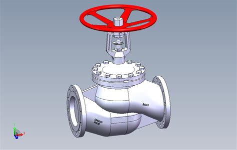 截止阀dn200 solidworks 2017 模型图纸免费下载 懒石网