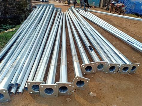 Gi Octagonal Pole Gi Lighting Pole Latest Price Manufacturers