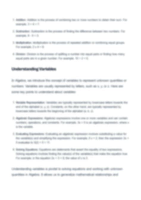 solution introduction to algebra review of arithmetic concepts and