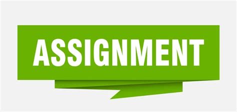 assignment sticker assignment rectangular label isolated white