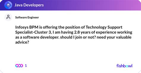 Infosys Bpm Is Offering The Position Of Technology Fishbowl