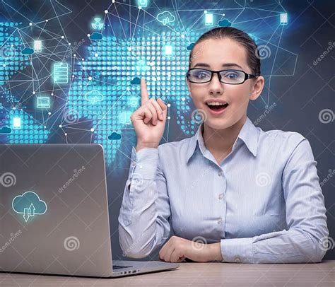 Cloud Computing Concept In Technology Collage Stock Image Image Of Behavior Research 233760607