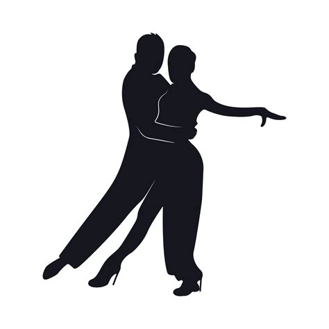Tango Dancers Silhouettes 13065194 Vector Art At Vecteezy