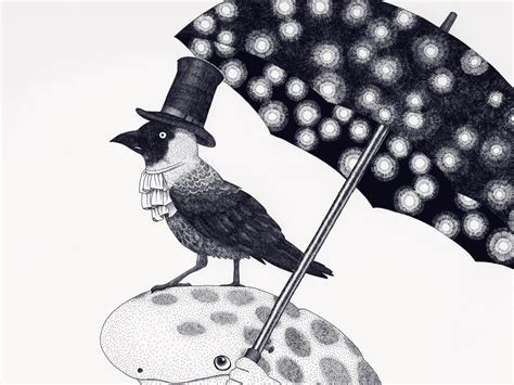 幻想的なモノクロのイラストを描きます 【アイコン、挿絵にも】ペン画家による繊細でおしゃれなアート イラスト作成 ココナラ