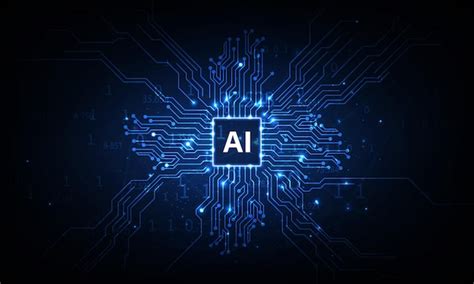 Premium Vector Vector Futuristic Microchip Cpu Circuit Board Blue Light Technology Abstract