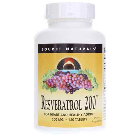 Resveratrol 200 Tablets Source Naturals Professional Supplement Center