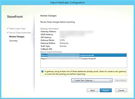 Import A Netscaler Gateway Storefront 3 12