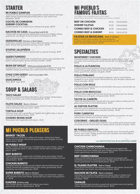 Download Our Menu Mi Pueblo