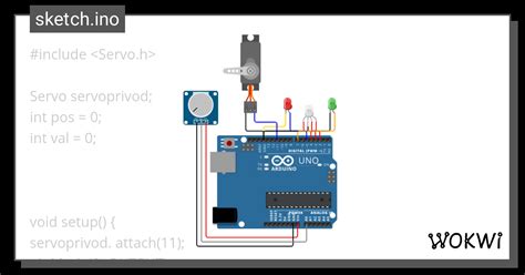 Servoprivod Drive Led Light Wokwi Esp32 Stm32 Arduino Simulator
