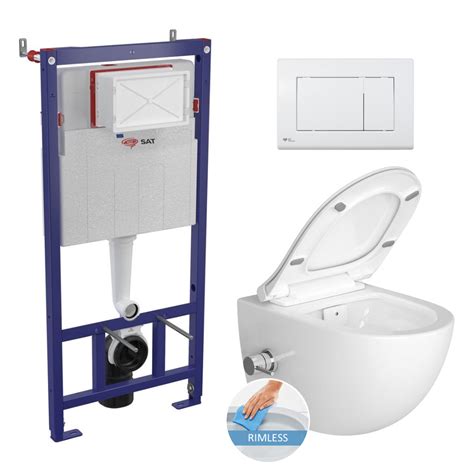 Swiss Aqua Technologies WC Set Frame SAT Infinitio Rimless WC With Thermostatic Bidet Function