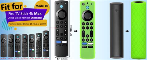 Pinowu Silicone Remote Case 3pcs For Fire Tv Stick 4k Max