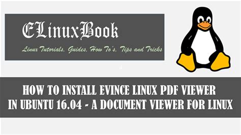 HOW TO INSTALL EVINCE LINUX PDF VIEWER IN UBUNTU 16 04 A DOCUMENT