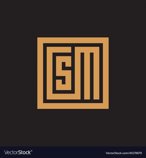 Letter Csm Logo Design Template Logo Csm Vector Image