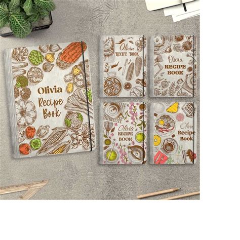 Personalized Recipe Book Cover Svgwooden Cookbook Recipes L Inspire Uplift