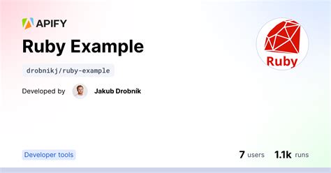 Ruby Example Api In Javascript · Apify Ruby Example Api In Javascript · Apify