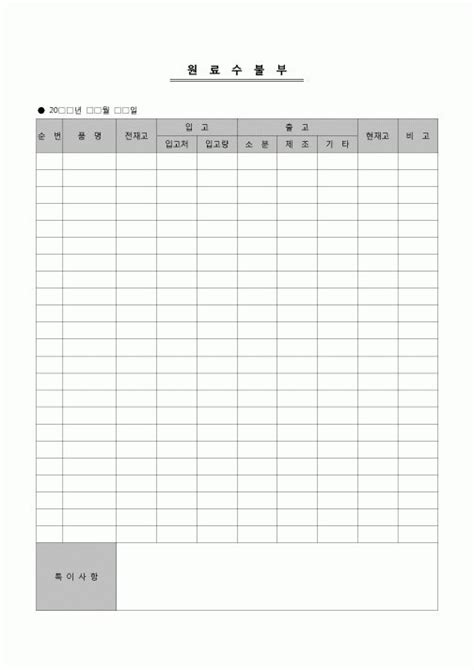 구매 원료수불부 지식월드