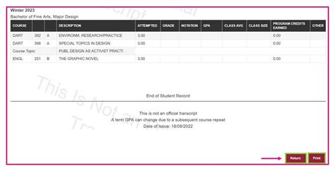 How To View And Print An Unofficial Transcript Laptop Concordia