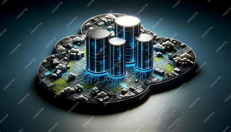 Premium Ai Image Futuristic Data Center Illuminated Servers On Digital Circuitry Landscape