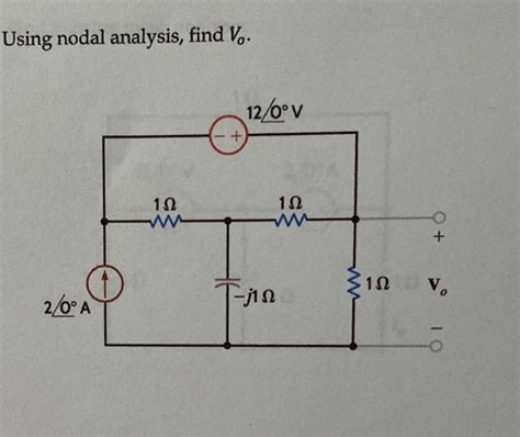 Solved Using Nodal Analysis Find Vo Chegg Com