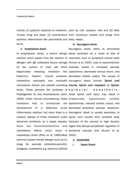 Vasogenic Shock Pdf Heart And Cardiovascular Diseases Diseases