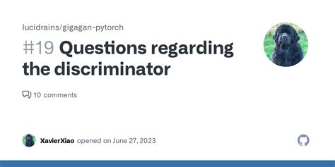 questions regarding the discriminator · issue 19 · lucidrains gigagan pytorch · github