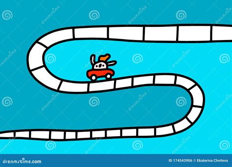Rollercoaster Hand Drawn Vector Illustration In Cartoon Comic Style Man
