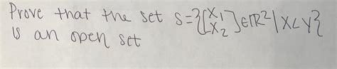 Solved Prove That The Set S X X R X Chegg Com