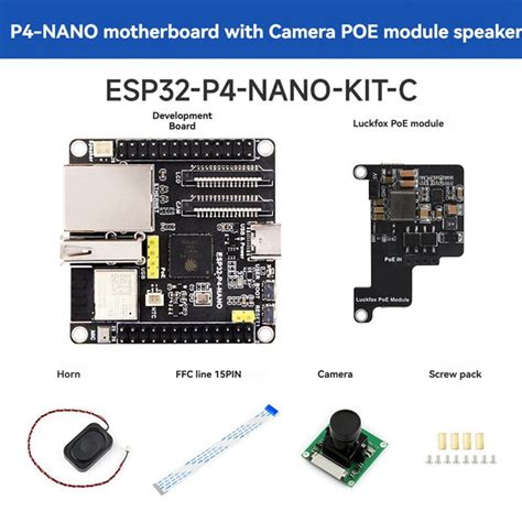 Esp32 P4 Nano Development Boardpoe Modulecamspeaker Kit Dual Core