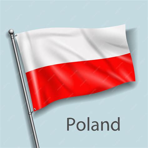 Premium Vector The National Flag Of Poland In Europe