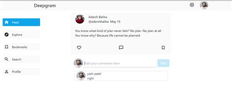 Github Yashpatel1797deepgram React Social Media For Movie