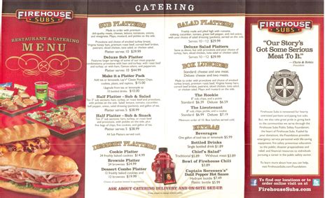 Point Loma Firehouse Subs Catering Menu Firehouse Subs Catering Menu