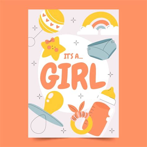 Free Vector Hand Drawn Pregnancy Announcement Poster Template