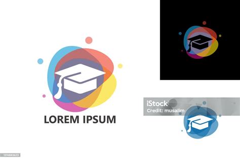 다채로운 연구 로고 템플릿 디자인 벡터 엠블럼 디자인 개념 창조적 인 기호 아이콘 공부에 대한 스톡 벡터 아트 및 기타 이미지