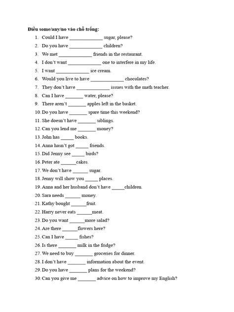 Determiners And Quantifiers Exercises Pdf