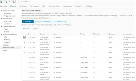 Monitoring Vep4600 Hardware Components Status In Vmware Esxi Vcenter Dell Technologies Info Hub