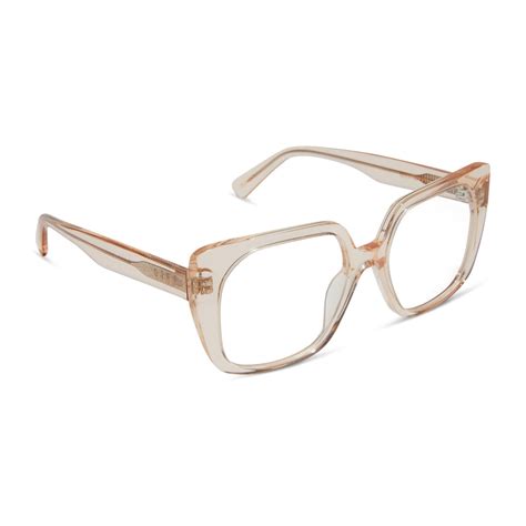 Cecilia Square Glasses Vintage Rose Crystal Diff Eyewear