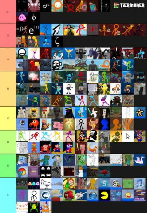 Create A Stick Tier Tier List Tiermaker