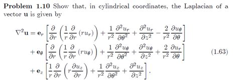 Solved Problem Show That In Cylindrical Coordinates Chegg