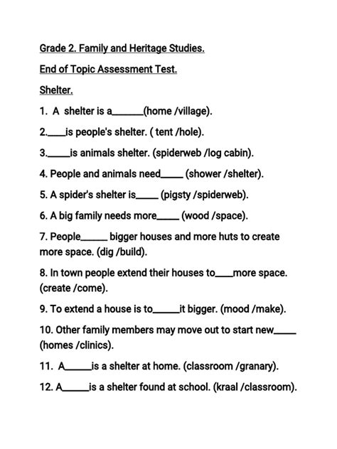 Grade 2 Assessment Test Pdf