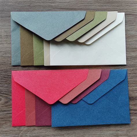Enveloppe4 Enveloppes Vintage En Carton épais De Couleur Rétro 10