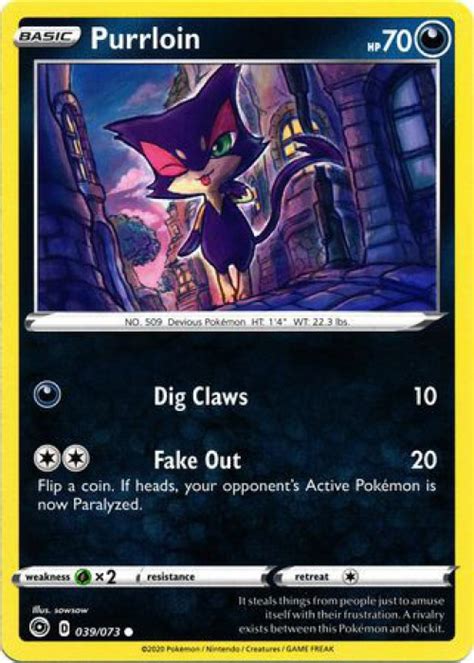 Pokemon Champions Path Single Card Common Purrloin 39 Toywiz