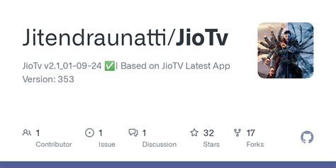 GitHub Jitendraunatti JioTv JioTv V2 1 01 09 24 Based On JioTV