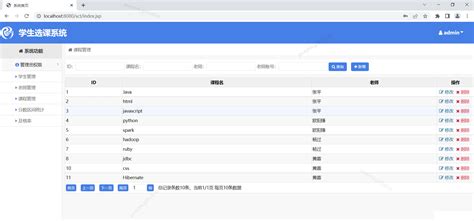 基于javaweb的学生选课管理系统javaservletjspjavascriptmysqljavaweb学生选课管理系统