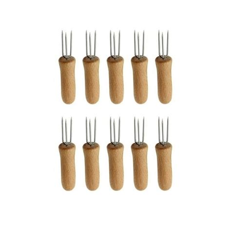xinxinyy 10pieces herb burning ritual moxa stick fork wide application wooden handle 1set