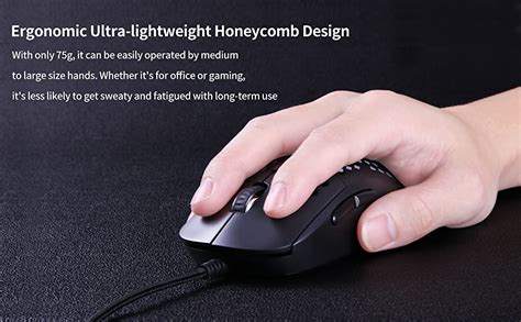 Dierya × Tmkb M1se Gaming Mouse Oyuncu Mouse 12800 Dpi Optik Sensör 6 Programlanabilen Düğmeler