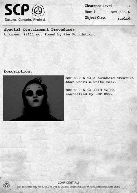 Scp Document Scp 000 A Masky By Ketzerdrache On Deviantart